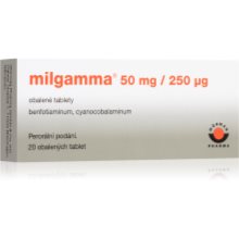 Milgamma Milgamma 50 mg/250 μg obalené tablety pro normální činnost ...