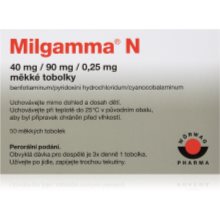 Milgamma Milgamma 40mg/90mg/0,25m měkké tobolky s komplexem vitamínu B ...