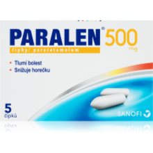 Paralen 500 mg čípky proti bolesti různého původu, na snížení horečky a ...