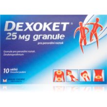 Dexoket Dexoket 10 sáčků x 25mg pro přípravu perorálního roztoku ...