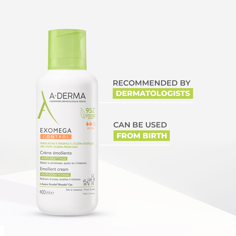A-Derma Exomega Control Emollient Cream body cream for very dry ...