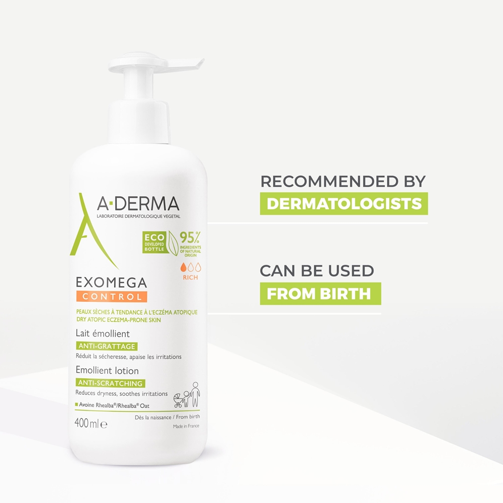 A-Derma Exomega Control Emollient Lotion body lotion to treat ...