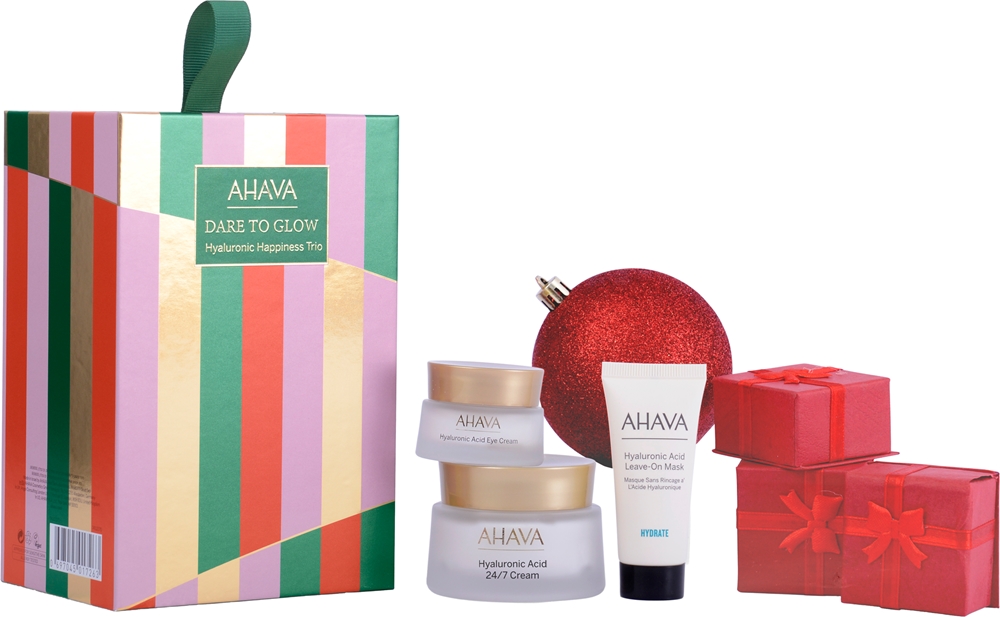 AHAVA Dare to Glow Hyaluronic Happiness Trio Gift Set for intensive ...