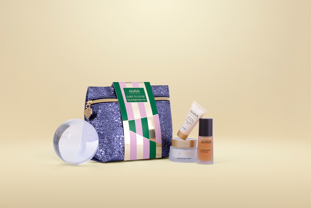 AHAVA Dare to Glow Day & Night Glow Trio Gift Set for hydrating and ...