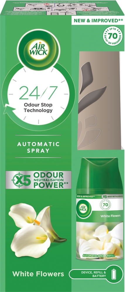 Air Wick Freshmatic White Flowers room spray with floral fragrance ...