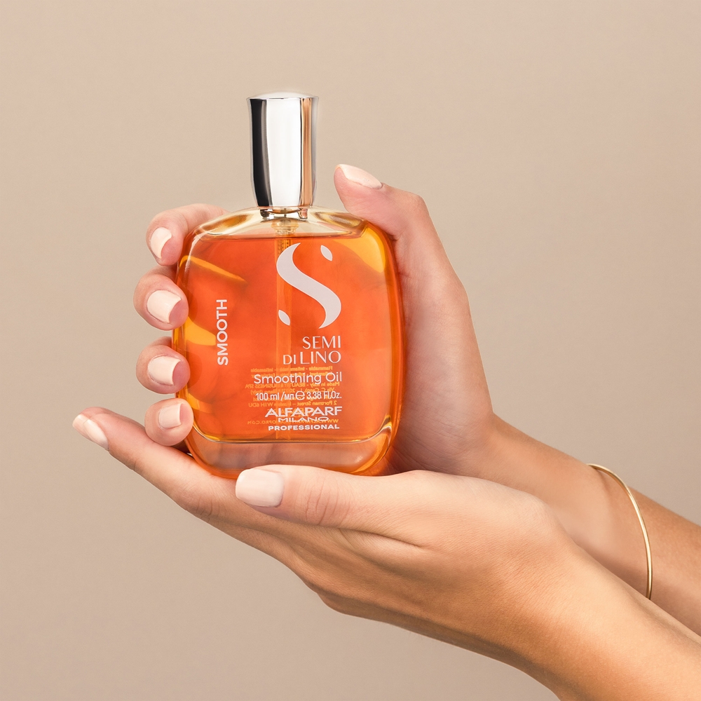 Alfaparf Milano Semi di Lino Smooth smoothing oil for unruly and frizzy ...