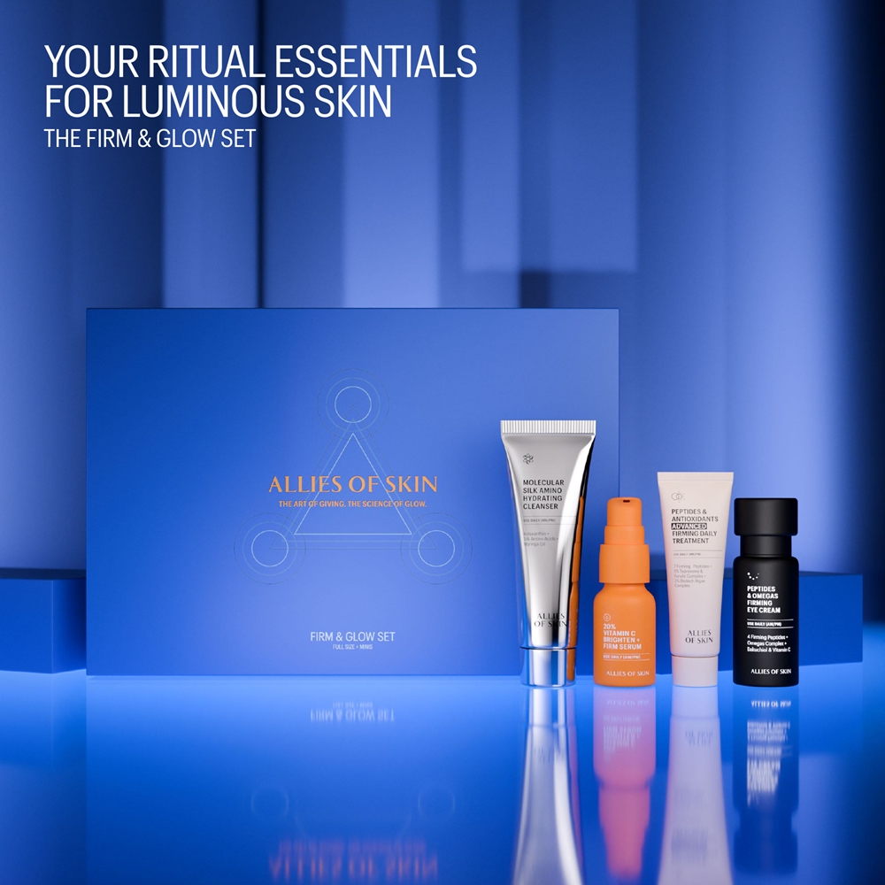 Allies of Skin Firm & Glow Routine coffret cadeau pour une peau ...