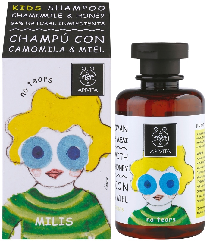 Apivita Kids Chamomile & Honey успокояващ шампоан за деца | notino.bg
