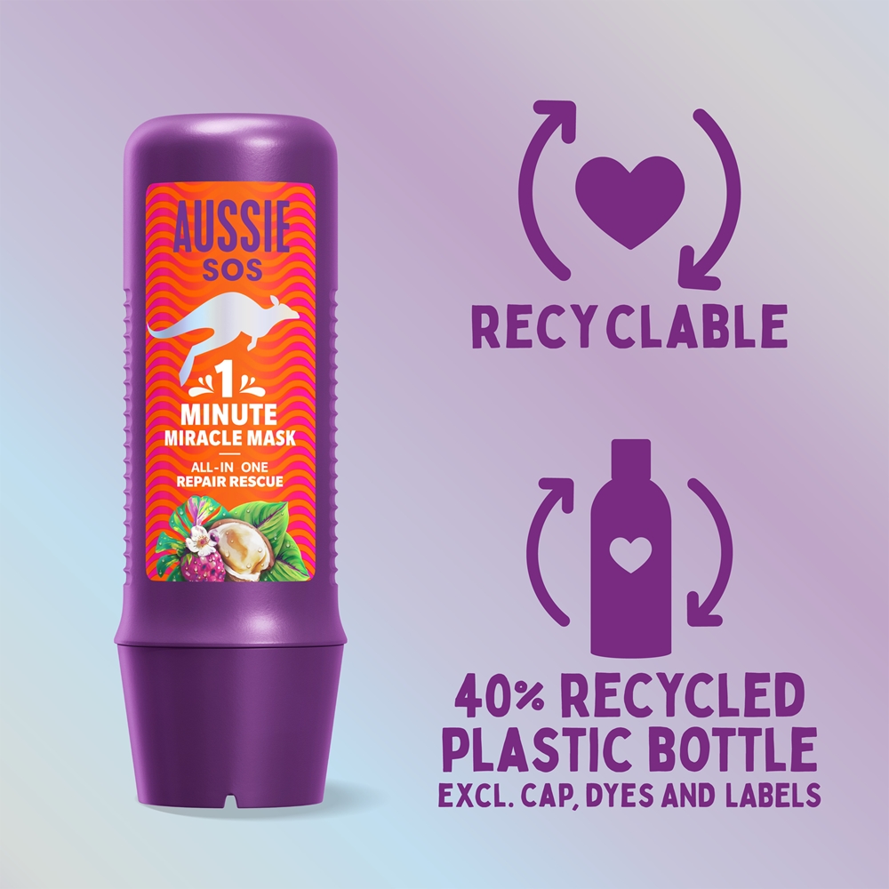 Aussie 1 Minute Miracle Repair Rescue Intensivt närande mask för torrt ...