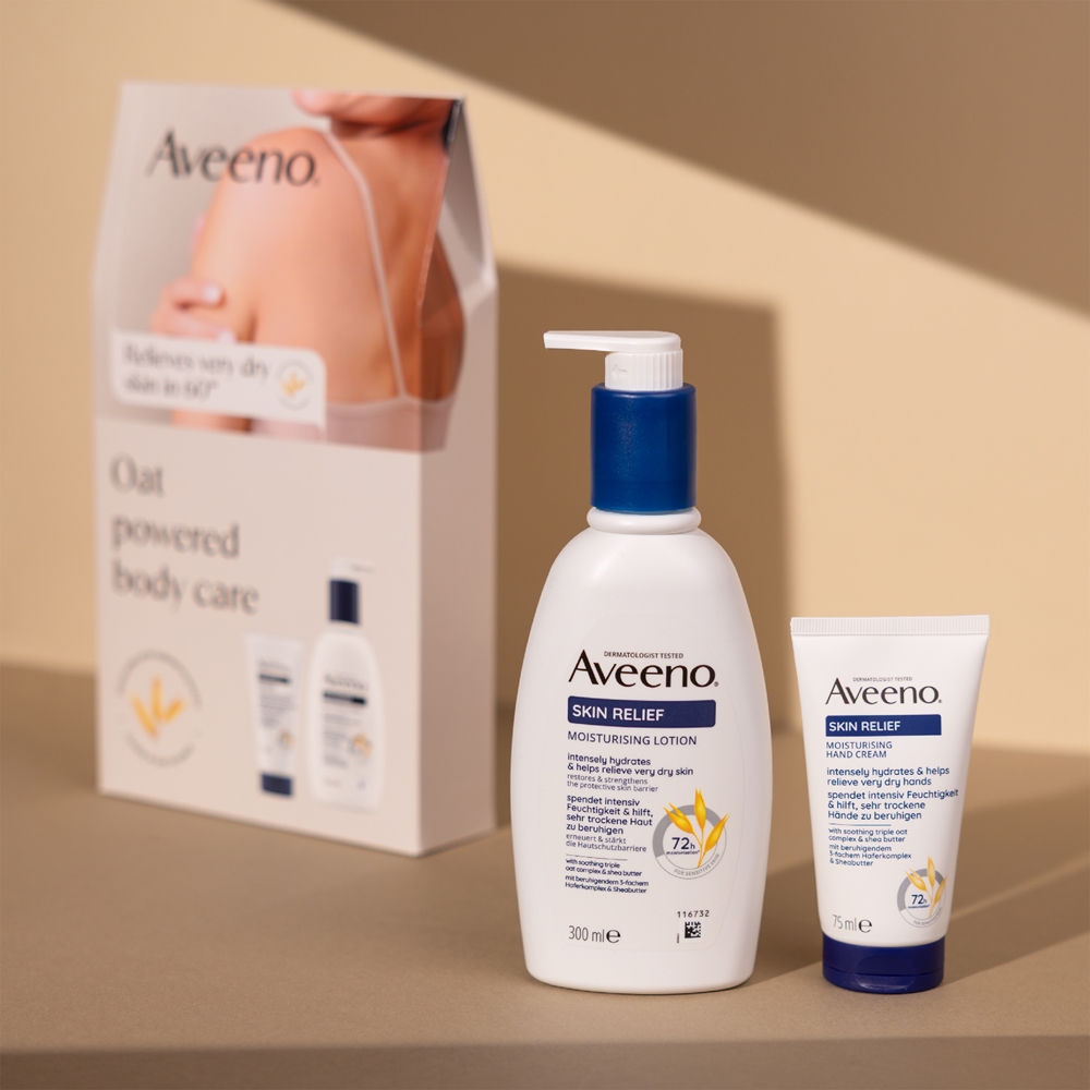 Aveeno Skin Relief Intensiv-Feuchtigkeitspflege-Set für trockene und ...