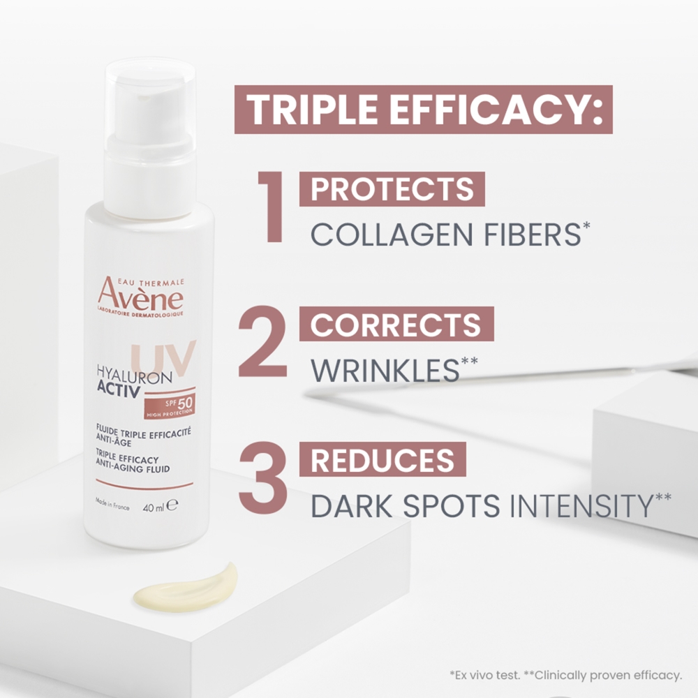 Avène Hyaluron Activ UV Triple Efficacy Anti-Aging Fluid zaščitni fluid ...