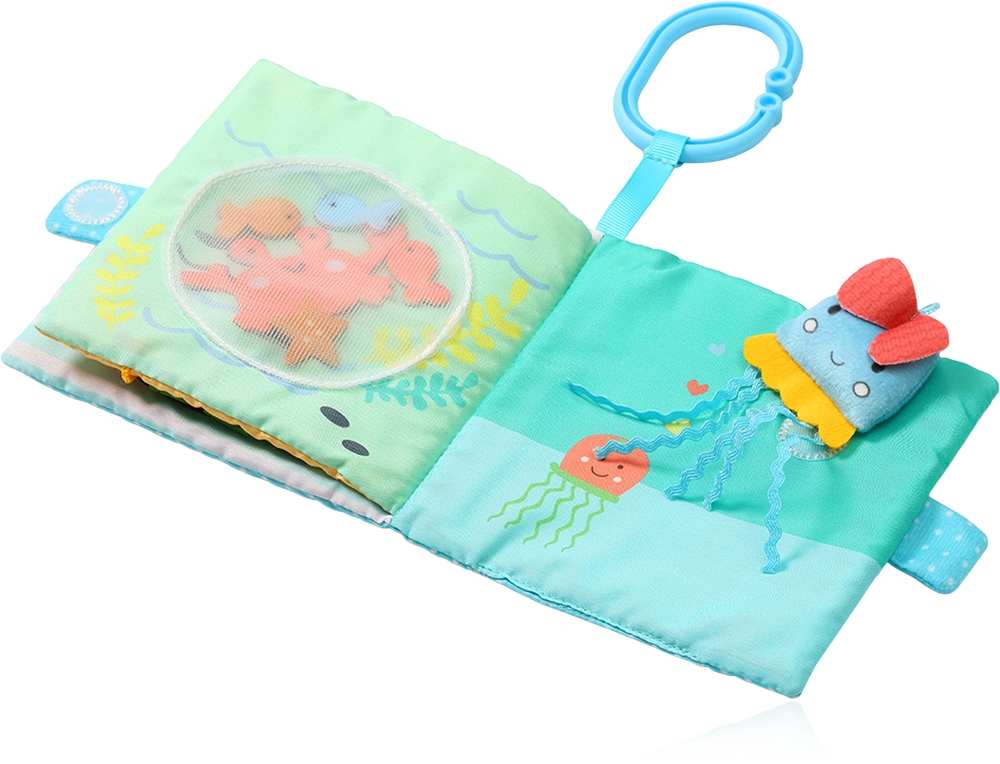 BabyOno Reversible Sensory Cloth Book 0m+ livro contrastante educativo ...