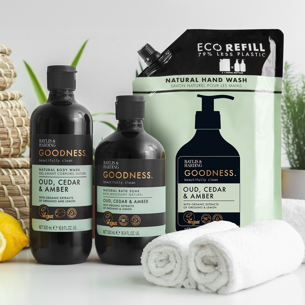 Baylis & Harding Goodness Oud, Cedar & Amber Gentle Body Lotion | notino.ie