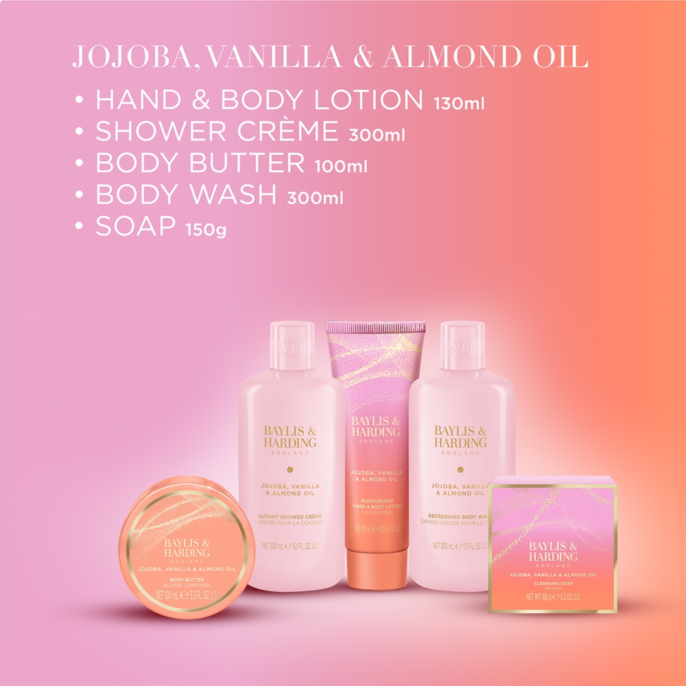 Baylis & Harding Jojoba, Vanilla & Almond Oil coffret | notino.pt