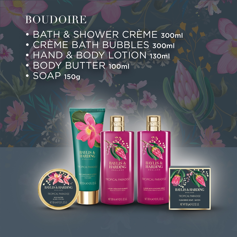 Baylis & Harding Boudoire Tropical Paradise Gift Set tin box | notino.ie