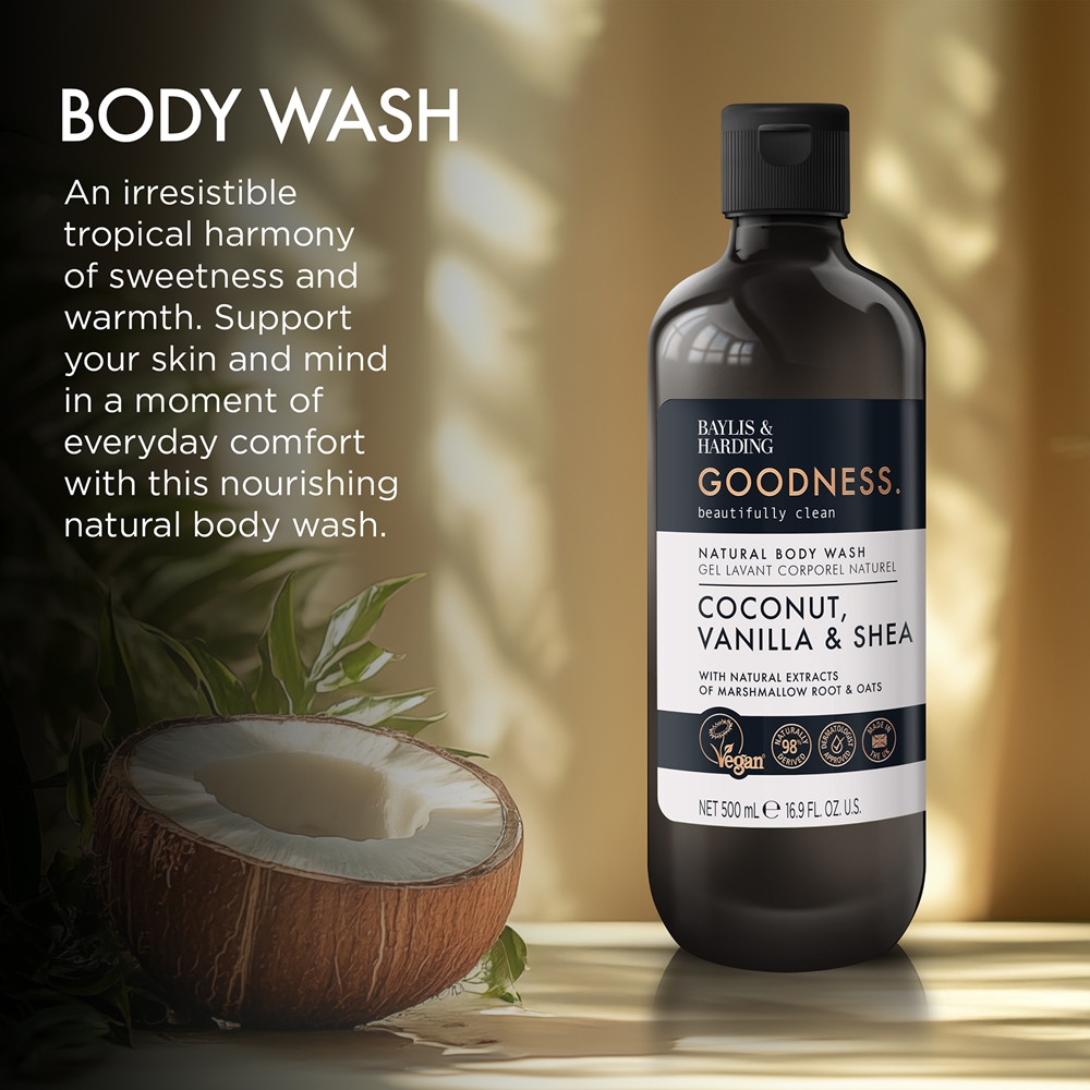 Baylis & Harding Goodness Coconut, Vanilla & Shea натурален душ-гел ...