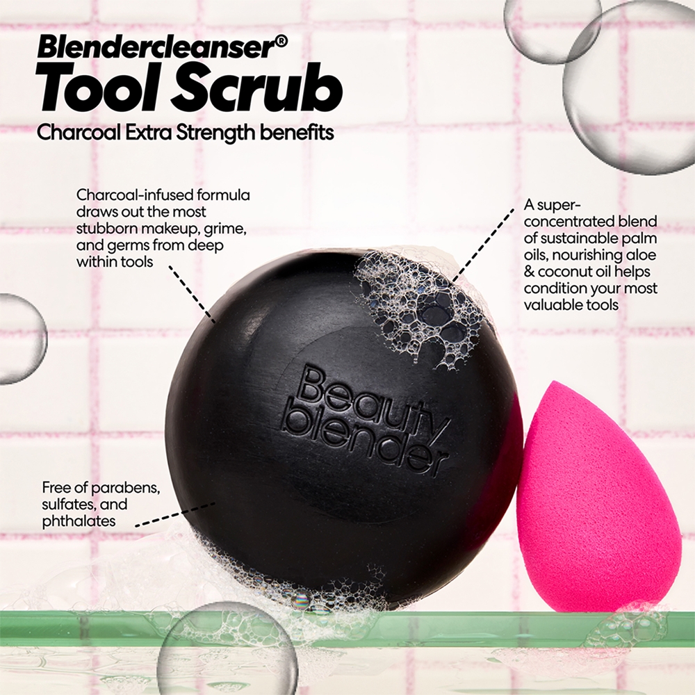 beautyblender® Tool Scrub Charcoal Solid Cleanser For Makeup Sponges ...