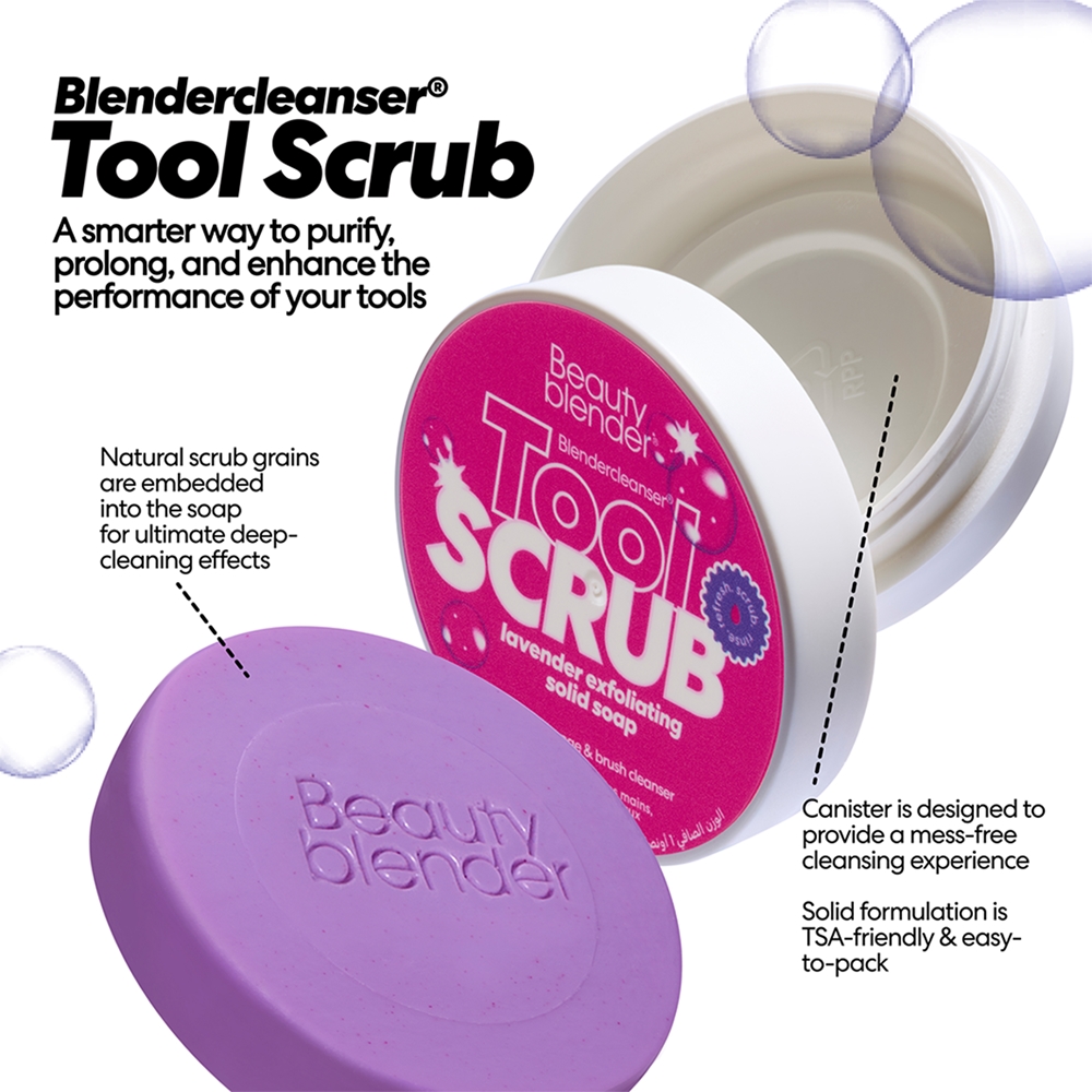 beautyblender® Tool Scrub Lavender Detergente solido per spugne e ...
