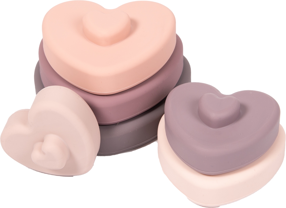 Bo Jungle B-Silicone Stacking Hearts stackable tower | notino.ie