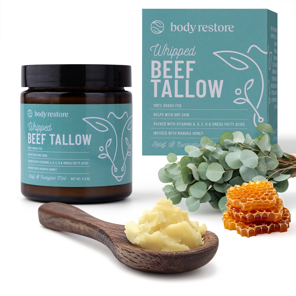 Body Restore Whipped Beef Tallow Balm Eucalyptus & Mint Nourishing Body ...