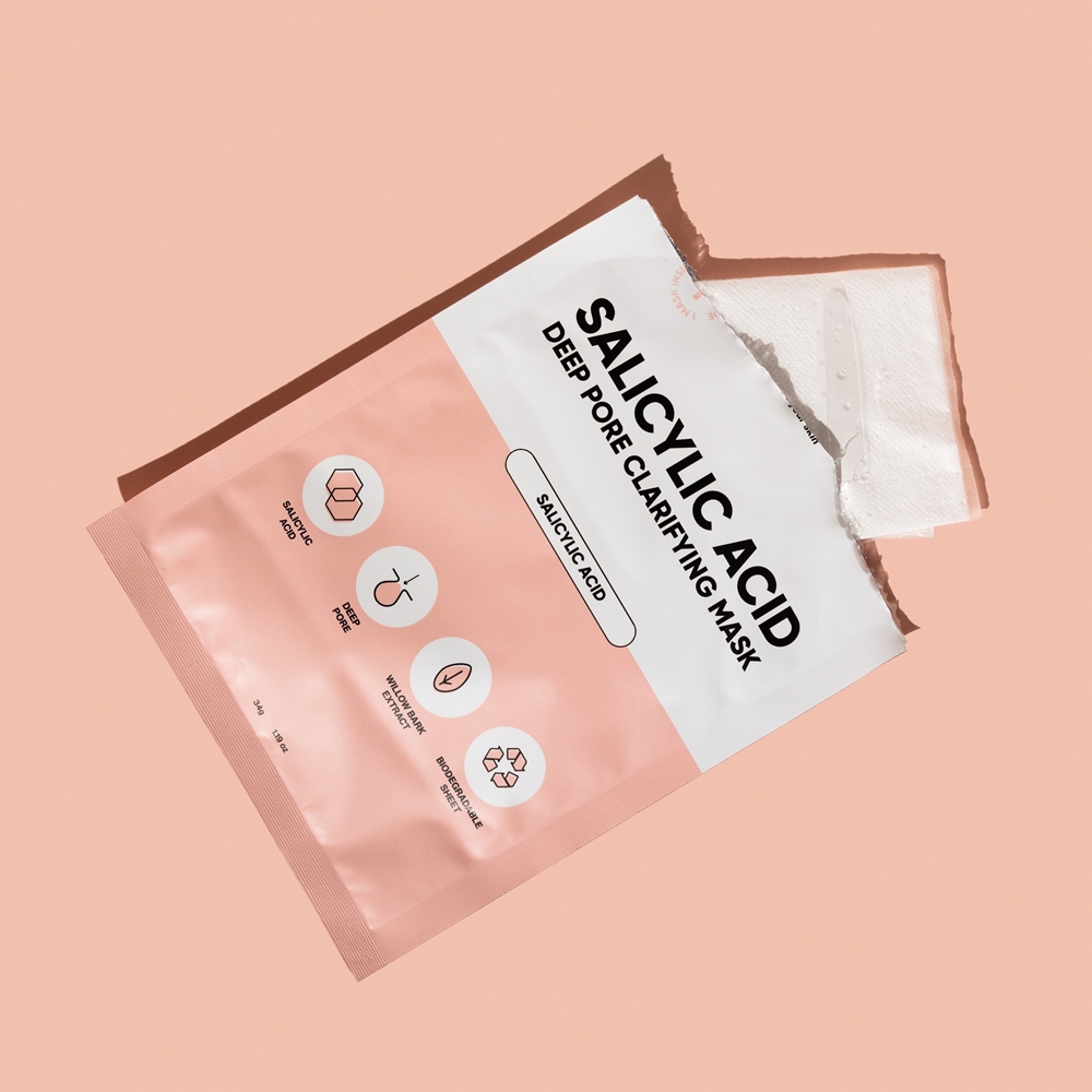 breakout + aid Salicylic Acid Deep Pore Clarifying Mask Sheet Mask with ...