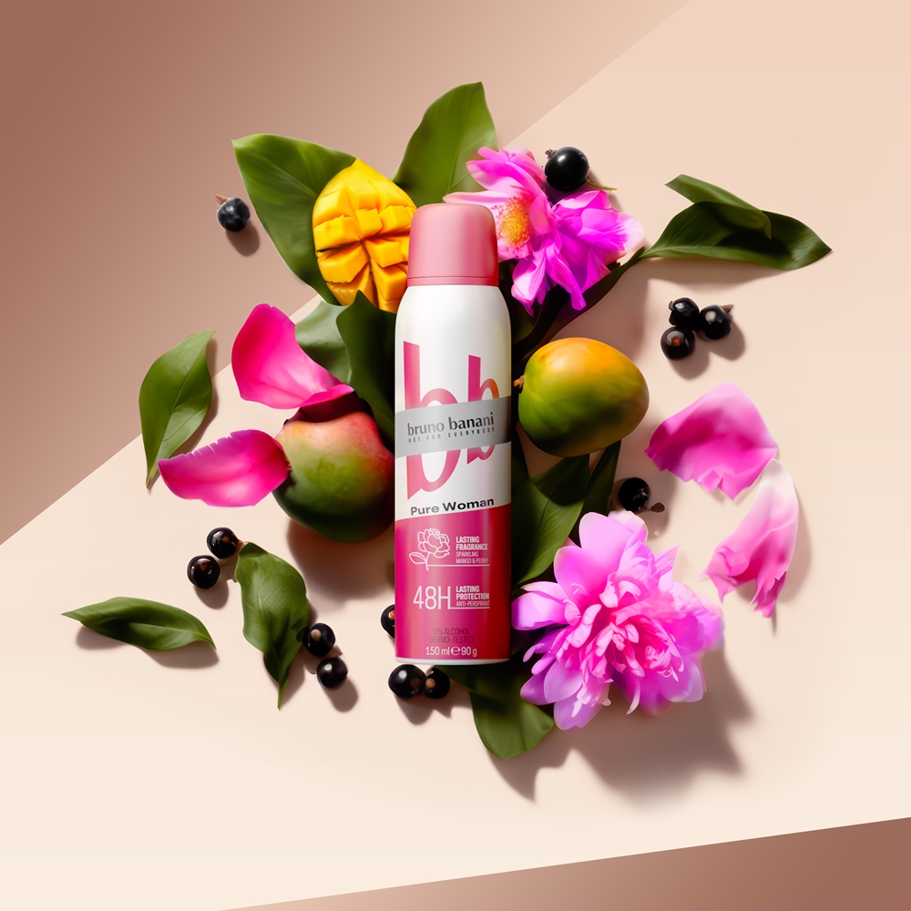Bruno Banani Pure Woman Sparkling Mango & Peony antiperspirant 48h ...