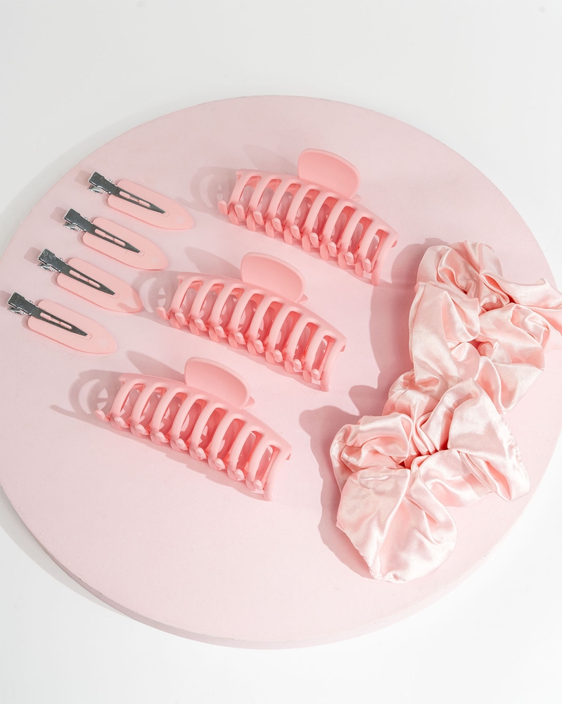 Brushworks Complete Hair Clip & Scrunchie Set set elastik in sponk za ...