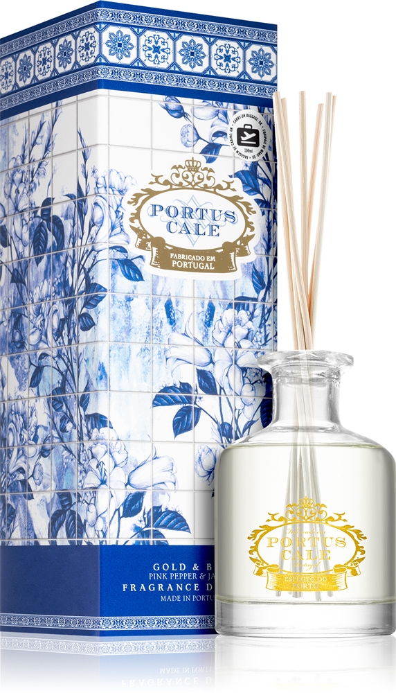 Castelbel Portus Cale Gold & Blue aroma diffuser with filling I ...