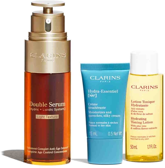 Clarins Double Serum Light Collection dárková sada (pro hydrataci a ...