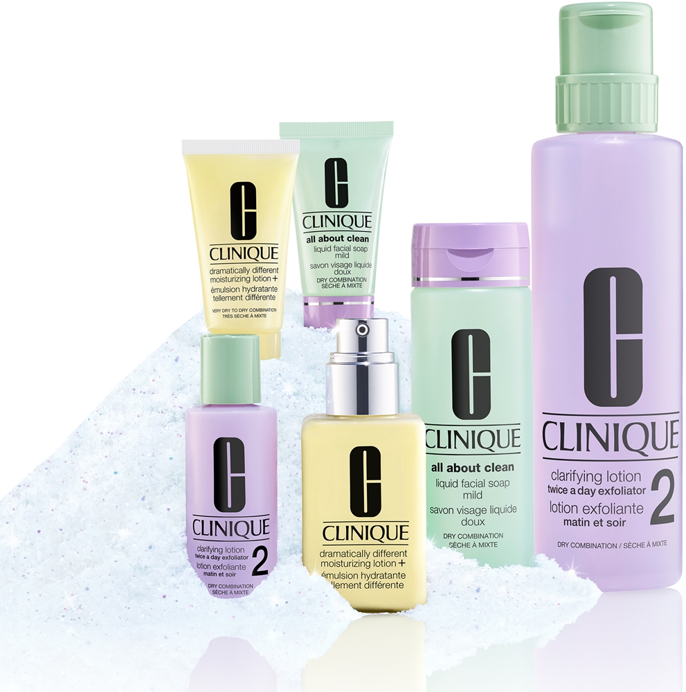 Clinique Holiday 3-Step Skincare Set For Dry Skin coffret (para rosto ...