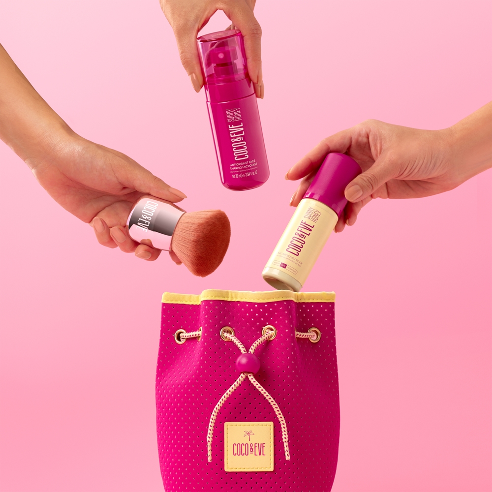Coco & Eve Sunny Honey Tan Masters Kit Travel Set with self-tanning ...