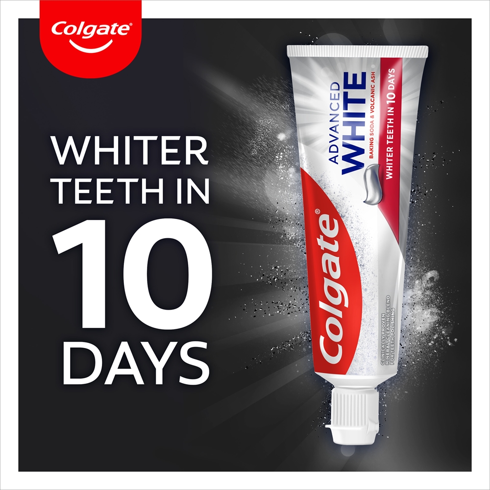 Colgate Advanced White Volcanic Ash and Baking Soda Organic Toothpaste ...
