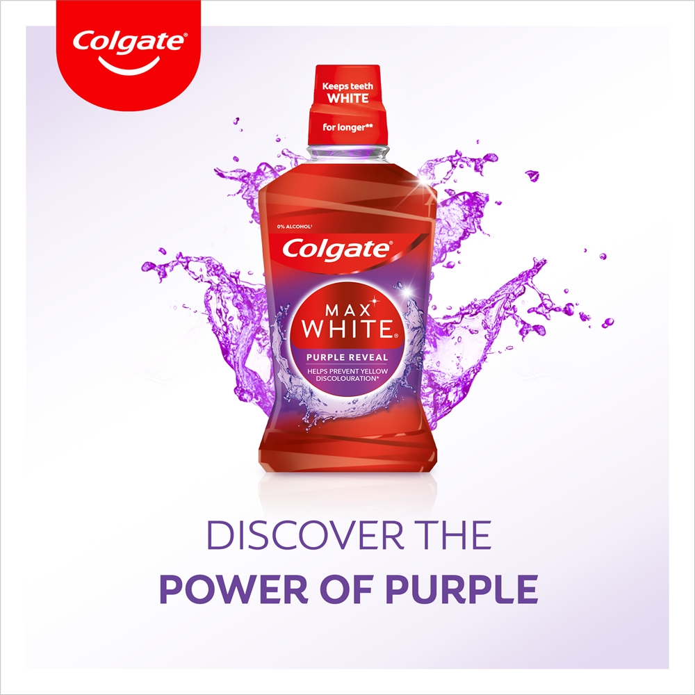 Colgate Max White Purple Reveal whitening mouthwash | notino.co.uk
