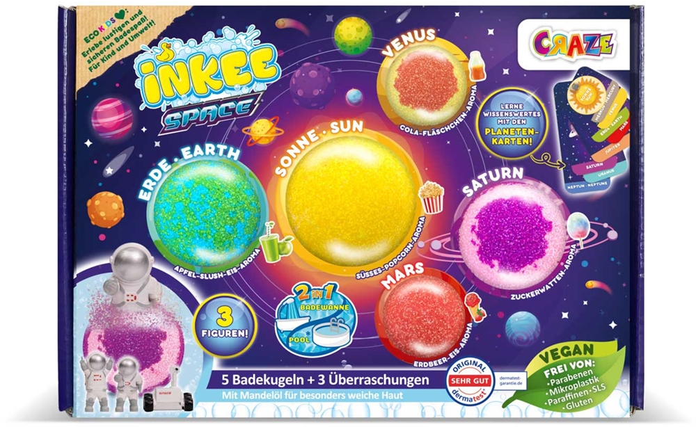 Craze Space Gift Box Fizzy Bath Bombs in gift packaging | notino.ie