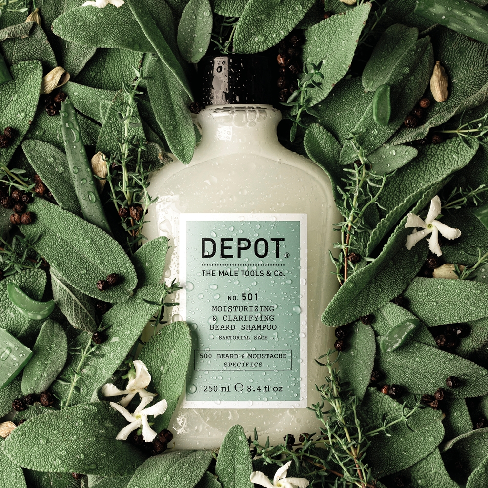 Depot No. 501 Moisturizing & Clarifying Beard Shampoo hydratisierendes ...