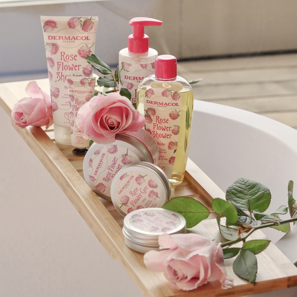 Dermacol Flower Care Rose lahjasetti peltirasia | notino.fi