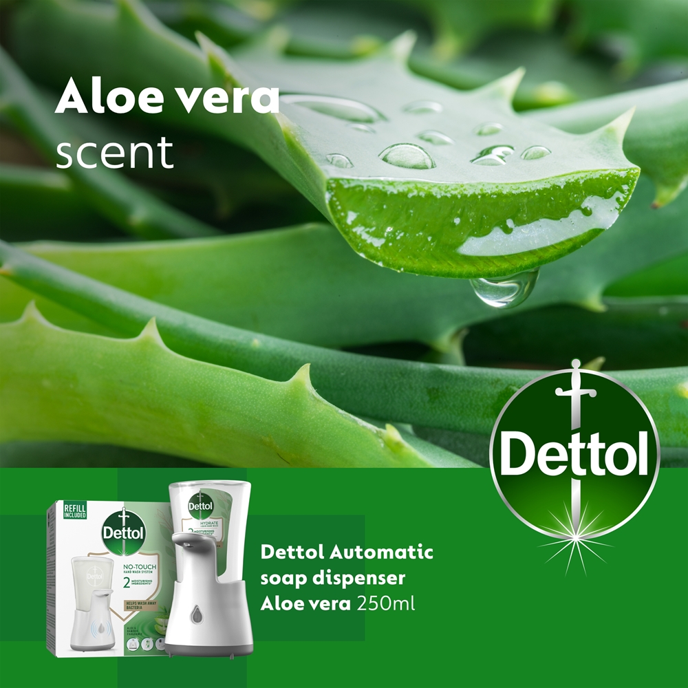 Dettol Soft on Skin Aloe Vera touch-free soap dispenser | notino.co.uk