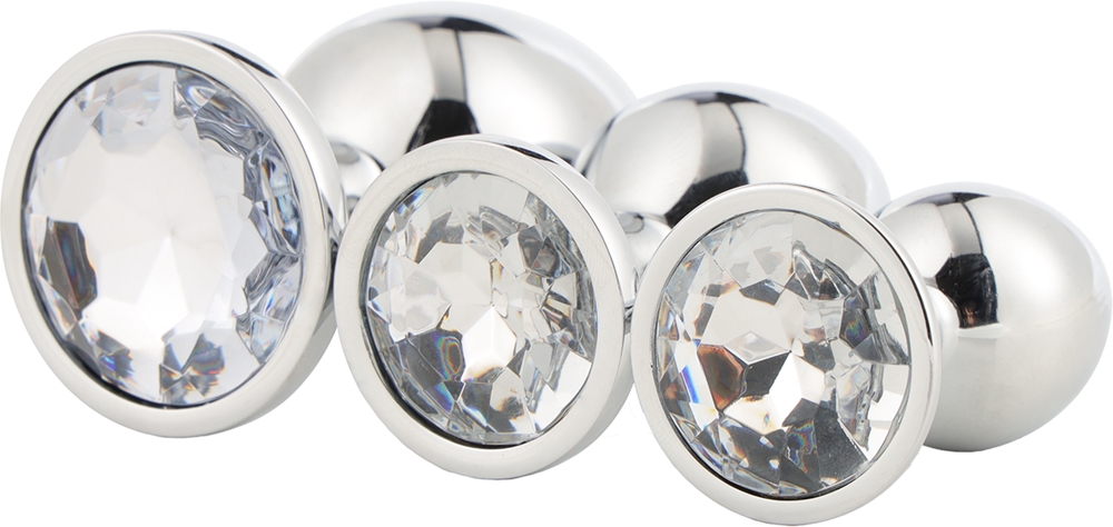 Dream Toys Gleaming Love Silver Plug Set set de butt plug-uri Silver ...