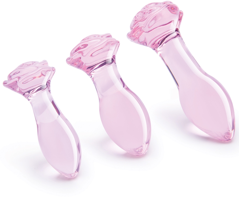 Dream Toys Glaze Glass Rosebud Training Set комплект анални разширители ...