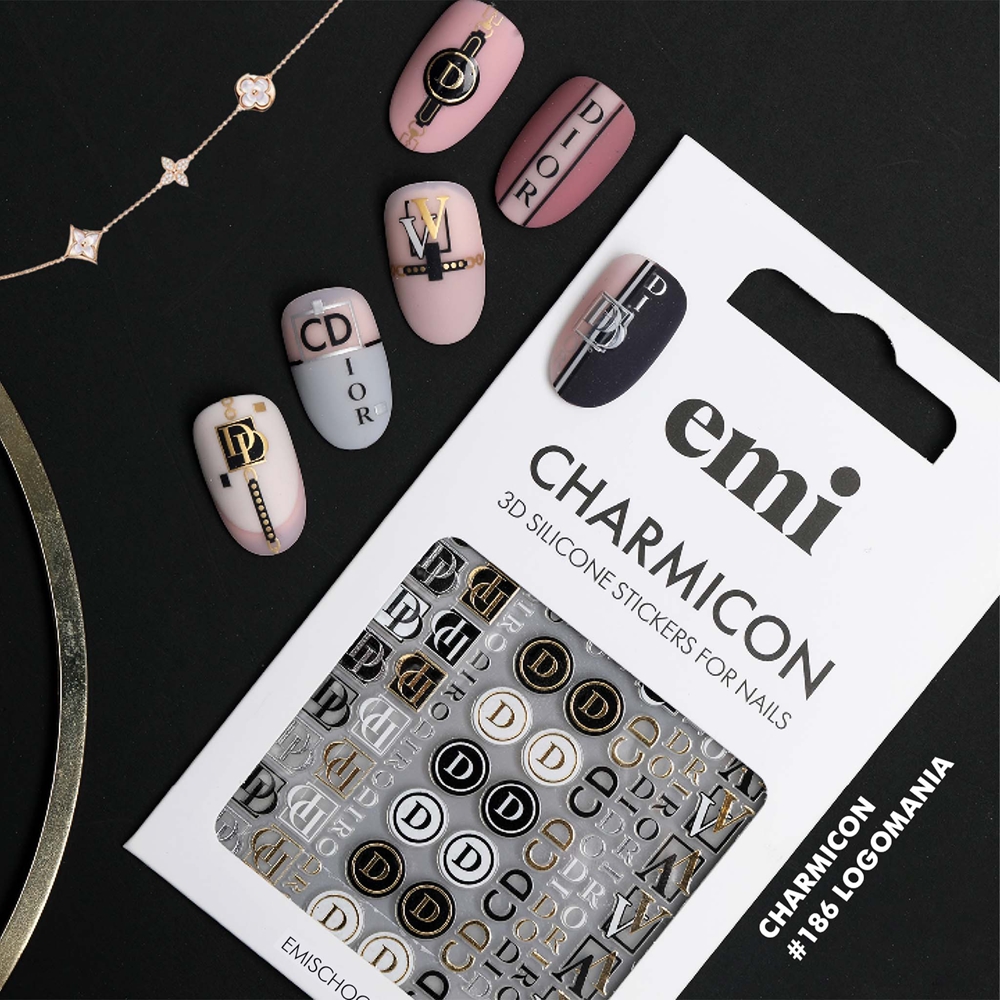 emi Charmicon Logomania nail stickers 3D | notino.co.uk