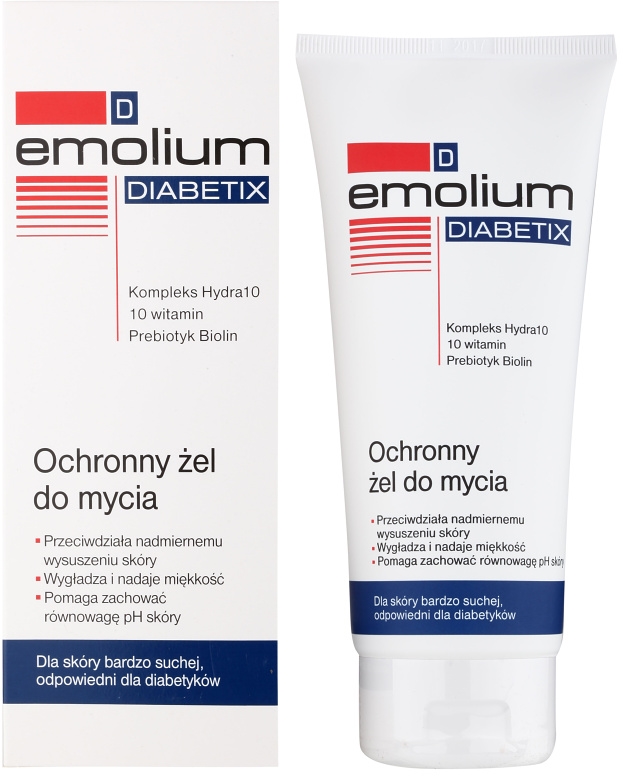 Emolium Wash & Bath Diabetix gel de limpeza de proteção para pele seca ...