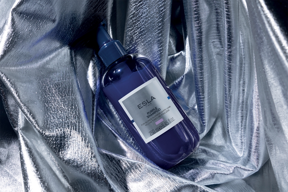 ESLA ITALY Purple Shampoo for Blonde Hair neutralising yellow tones ...