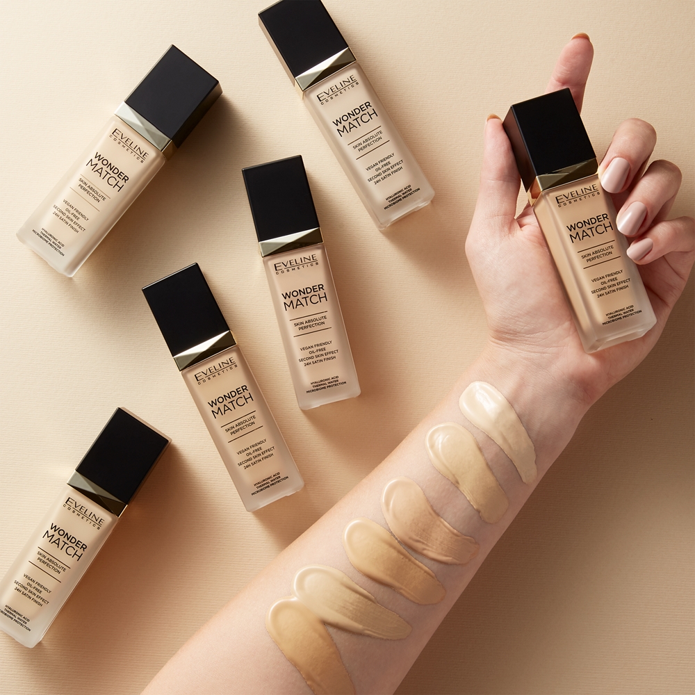 Eveline Cosmetics Wonder Match długotrwały podkład w płynie z kwasem ...