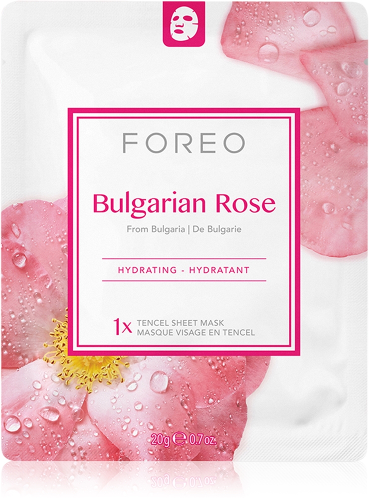 FOREO Farm to Face Sheet Mask Bulgarian Rose Moisturising face sheet ...