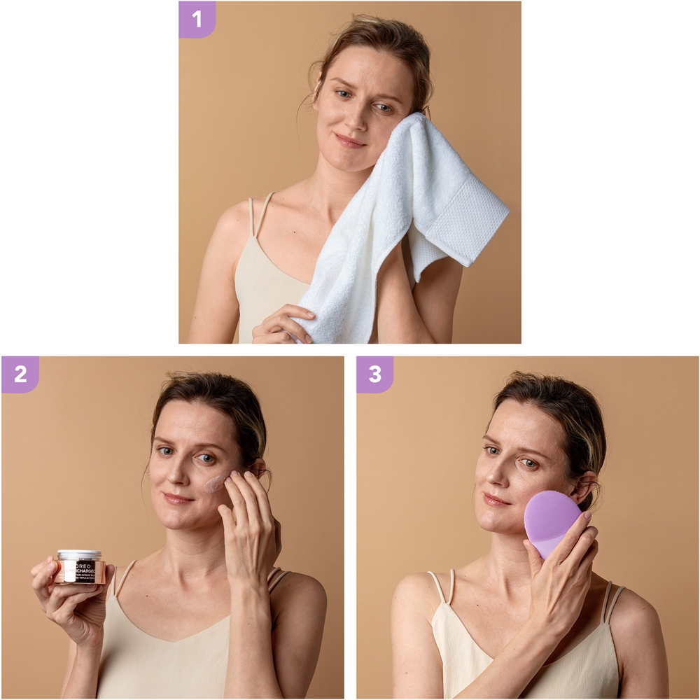 FOREO SUPERCHARGED Triple Action intensive hydrating and softening ...