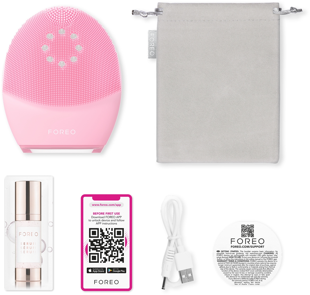 FOREO LUNA™4 Plus sonic cleansing device with thermal function and ...