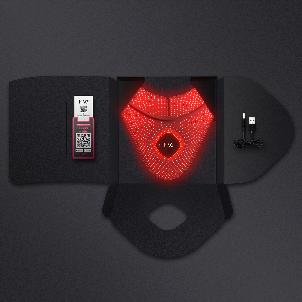 FOREO FAQ™ 211 LED mask for the neck and décolletage with anti-ageing ...