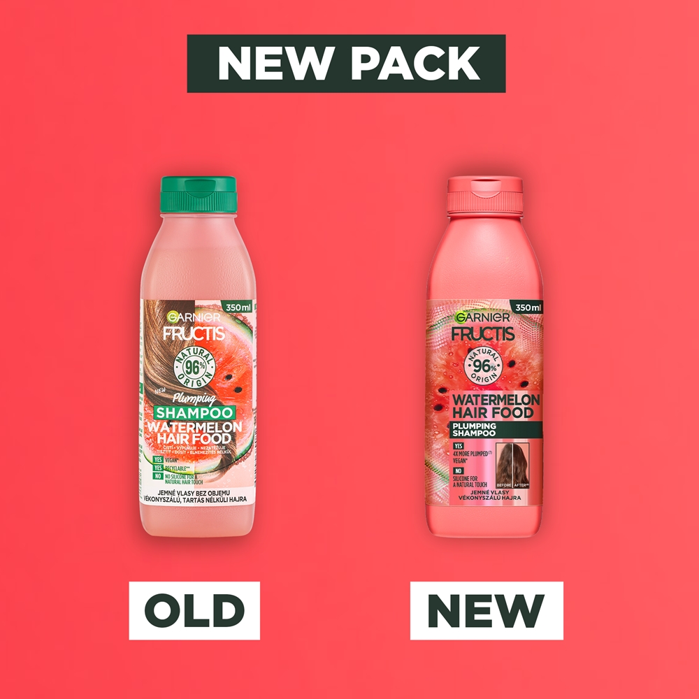 Garnier Fructis Watermelon Hair Food Shampoo for Fine and Limp Hair ...