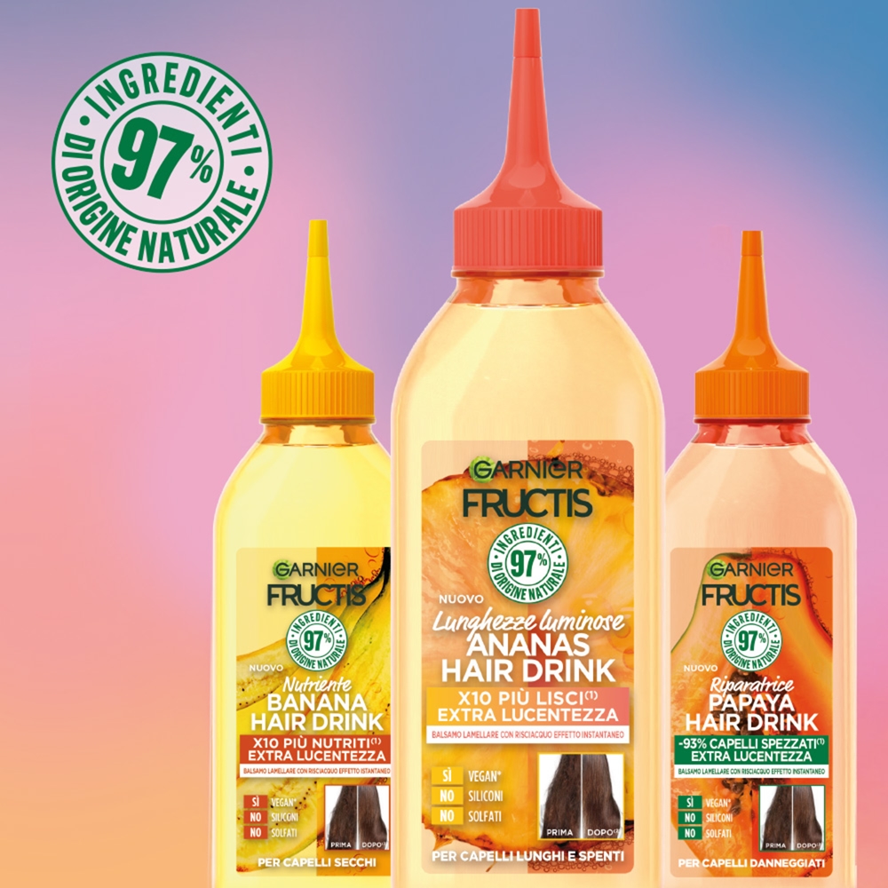Garnier Fructis Pineapple Hair Drink restoring conditioner for brittle ...