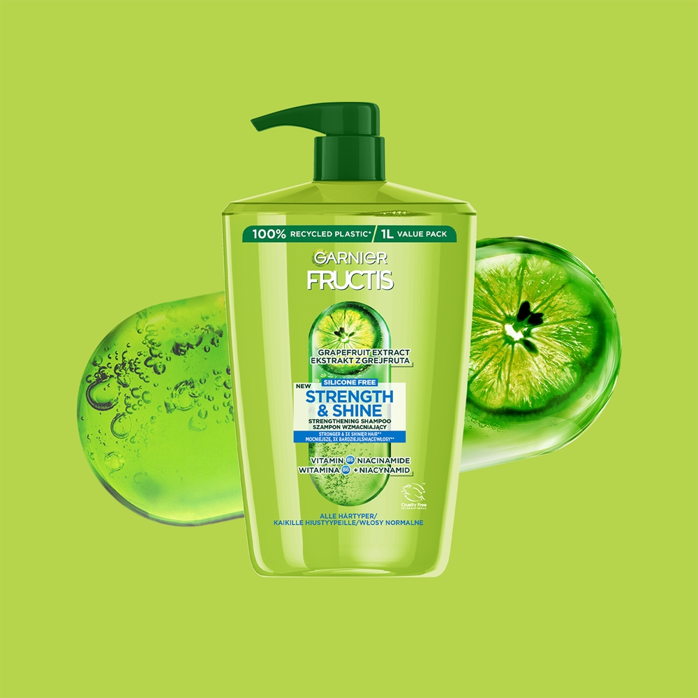 Garnier Fructis Strength & Shine strengthening shampoo for all hair ...